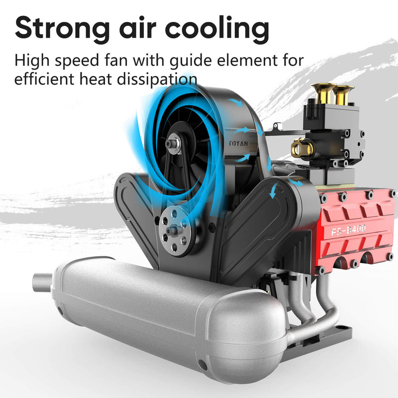 buy TOYAN FS-B400 14cc Horizontally Opposed Flat-Four Four-Stroke Nitro ...